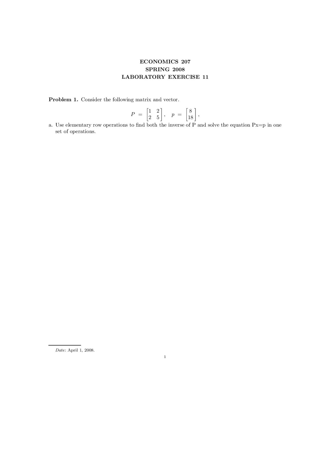 22 Questions On Applied Economics Optimization Lab Exercise 11 Econ