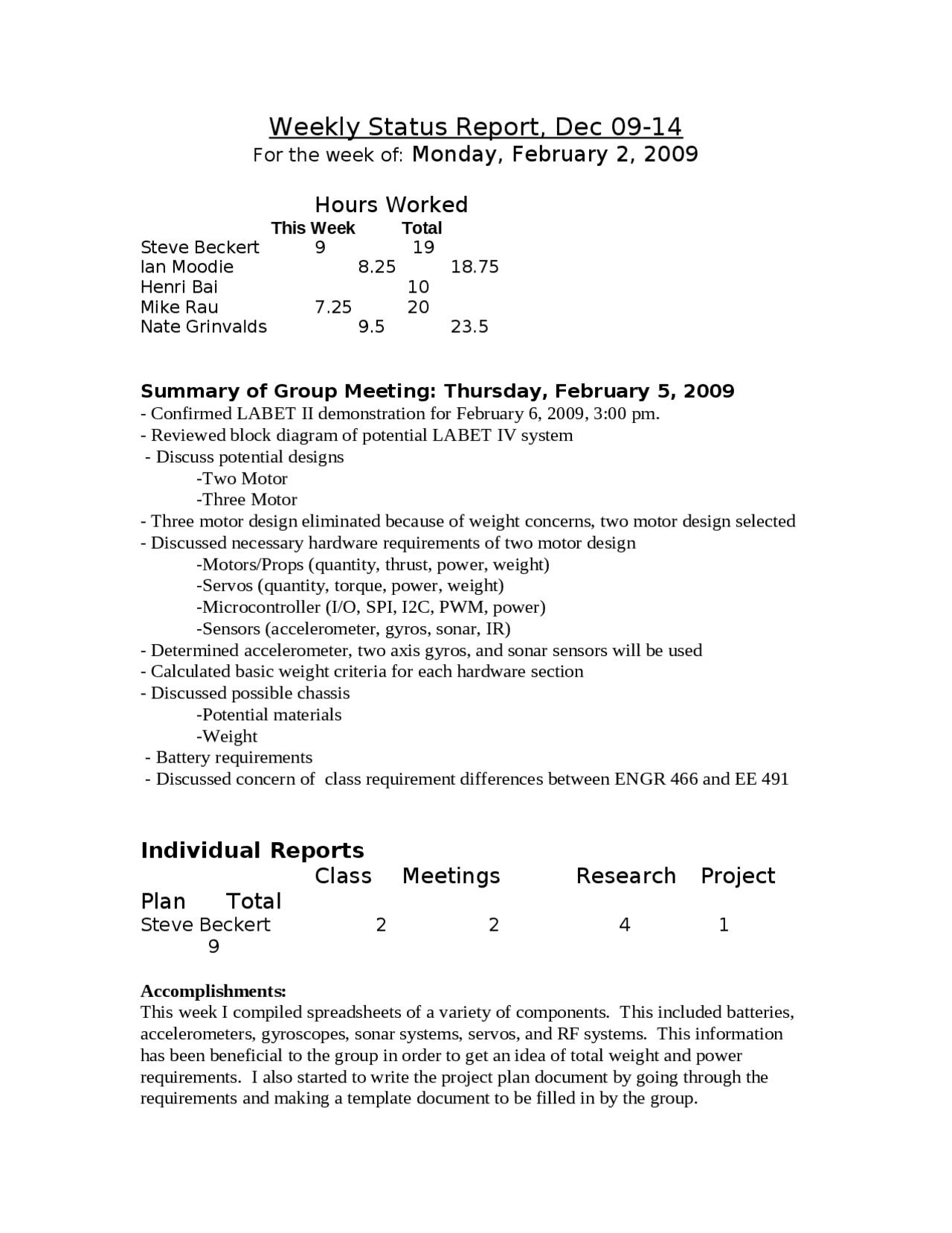 Multidisciplinary Engineering Design Project Report Engr 466 Docsity