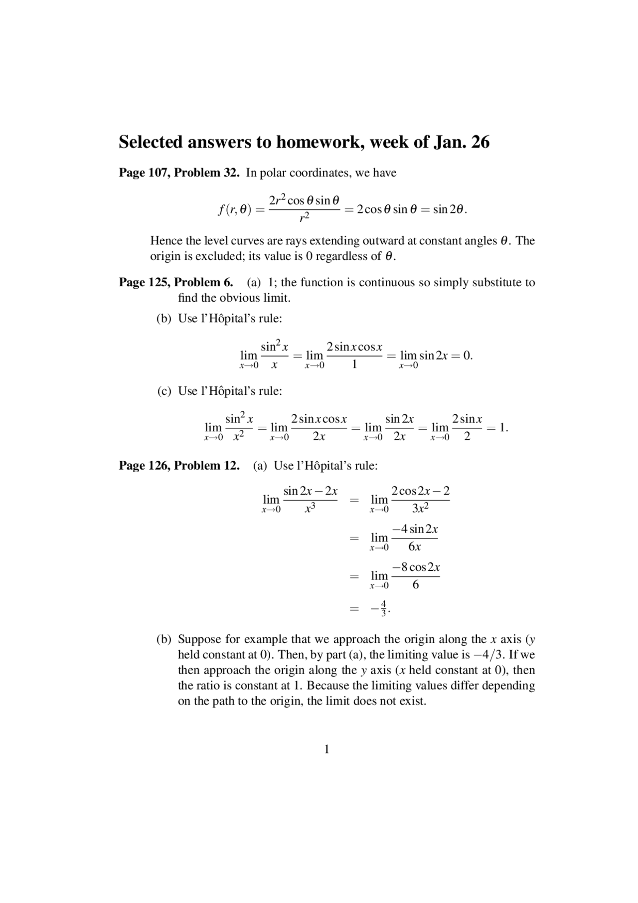 3 Solved Problems On The Analytic Iii Homework Mat 272 Docsity