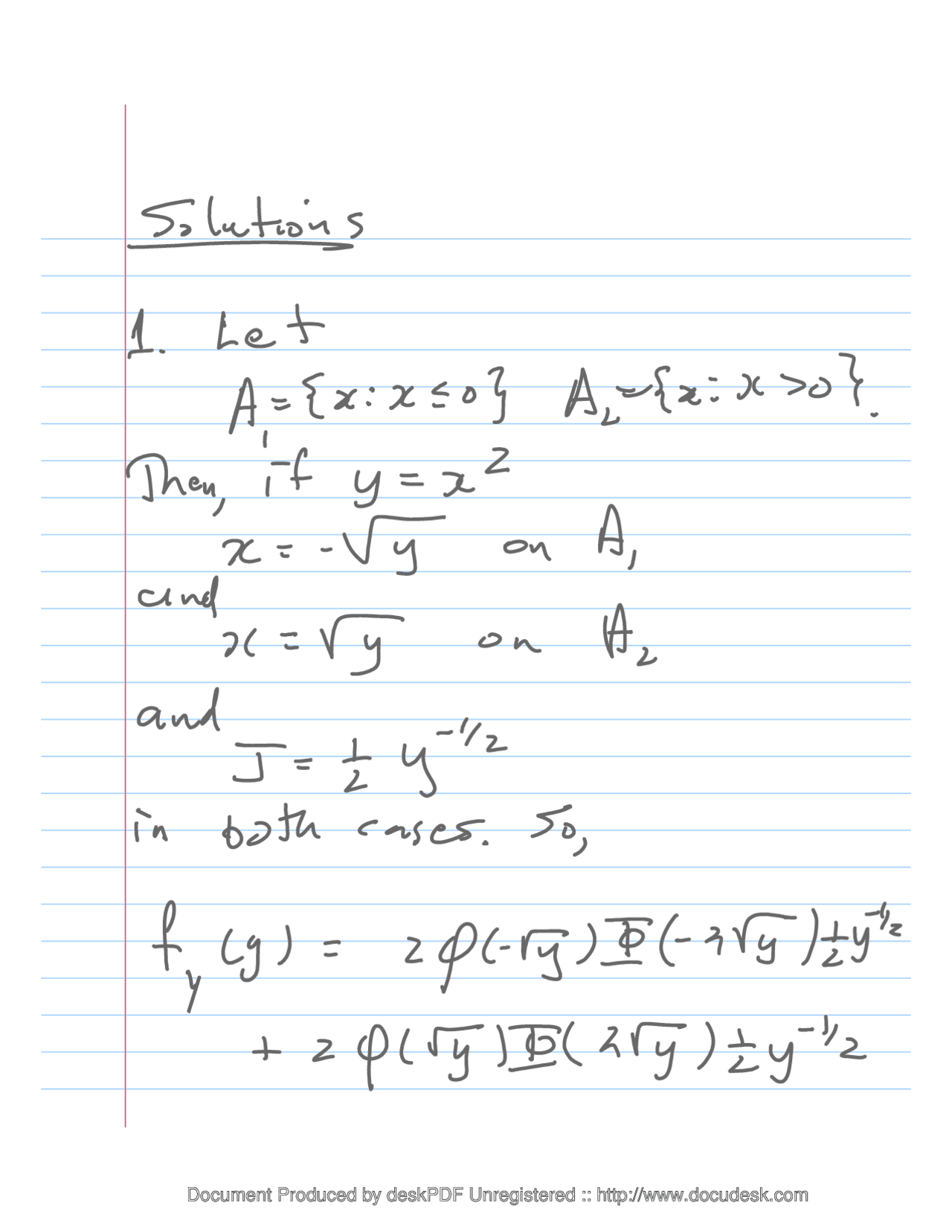 Solutions Of Homework 1 On Mathematical Statistics 10 Questions Stp
