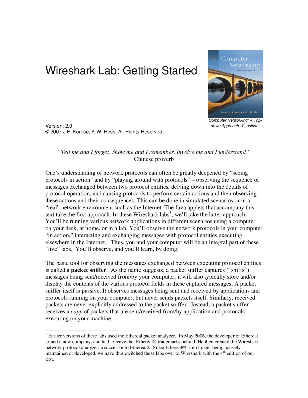 Wireshark Laboratory: Getting Started - Computer Networks | CISC 650 ...