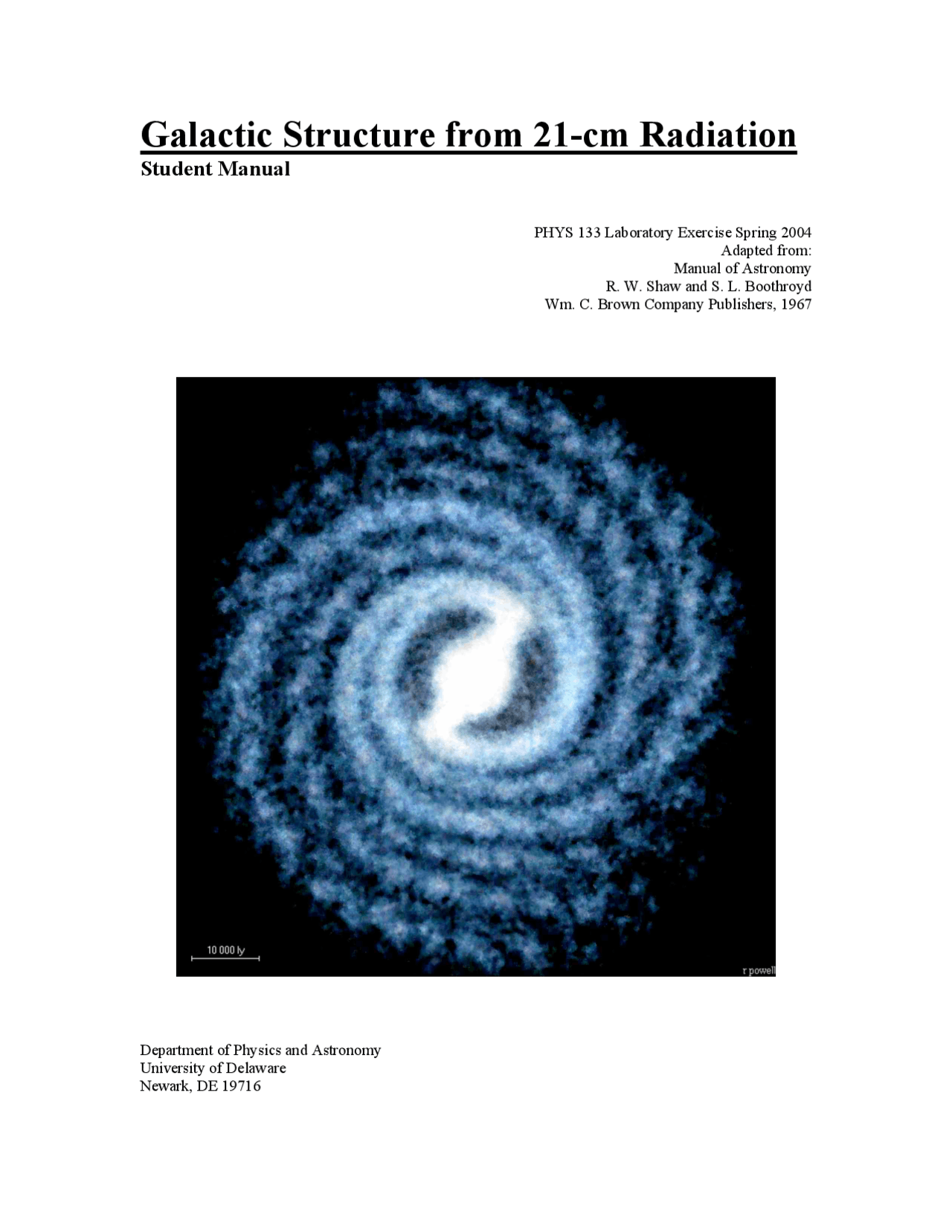 Galactic Structure from 21-cm Radiation - Student Manual | PHYS 133 ...