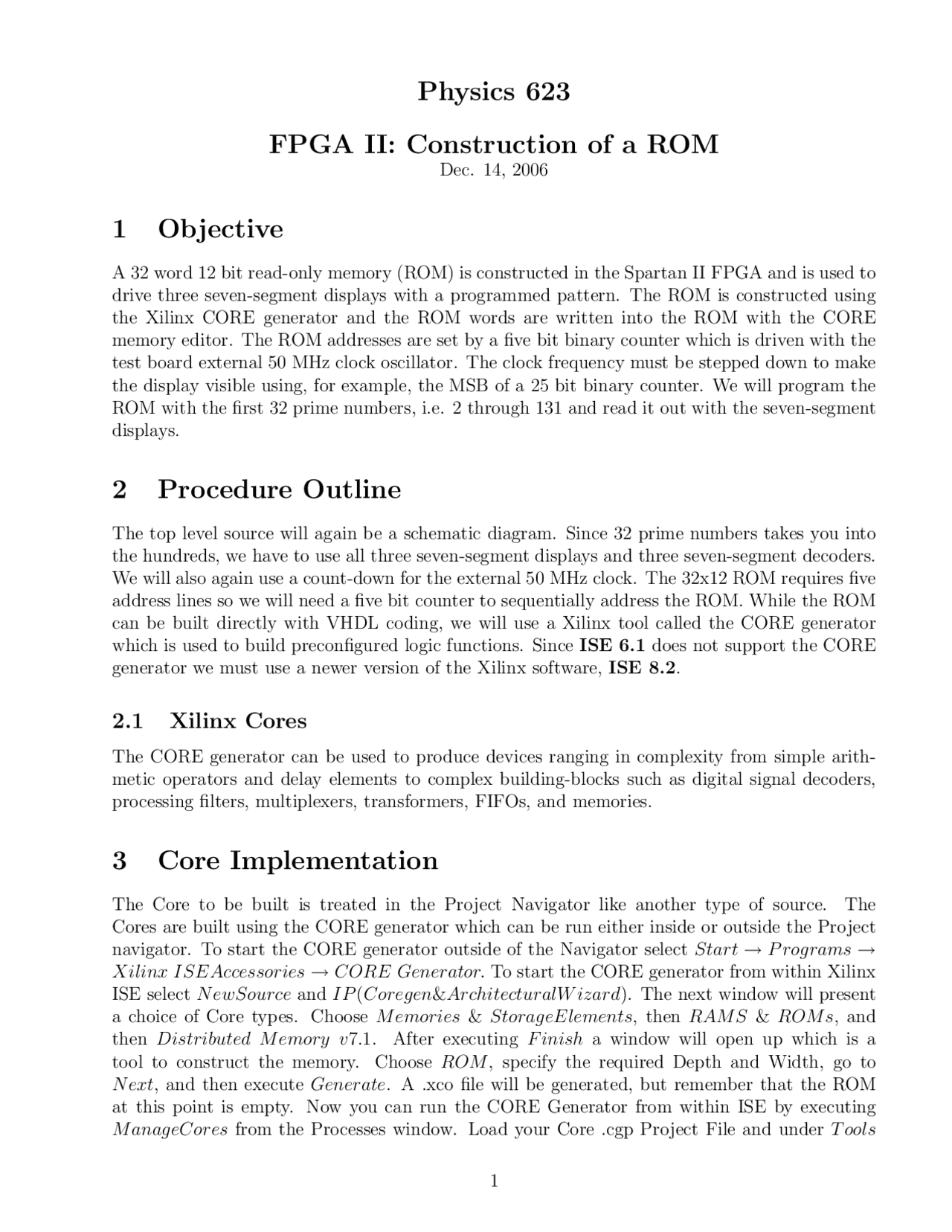 Constructions of a ROM - Electronic Aids to Measurement | PHYSICS 623 ...
