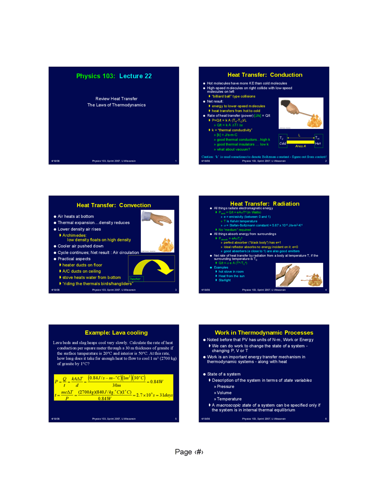 The Law Of Thermodynamics Lecture Slides Physics 103 Docsity
