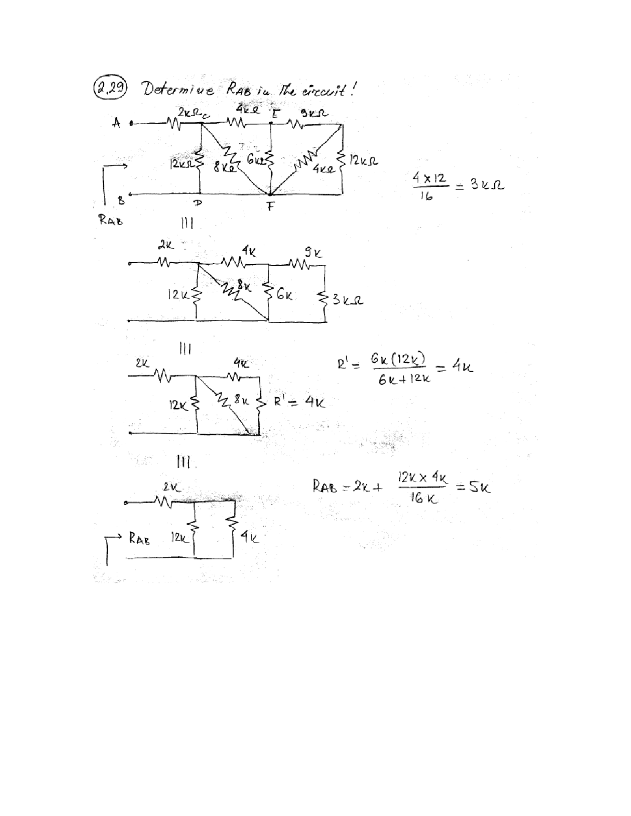 9 Solved Problems To Determine The Rab In The Circuit I Assignment