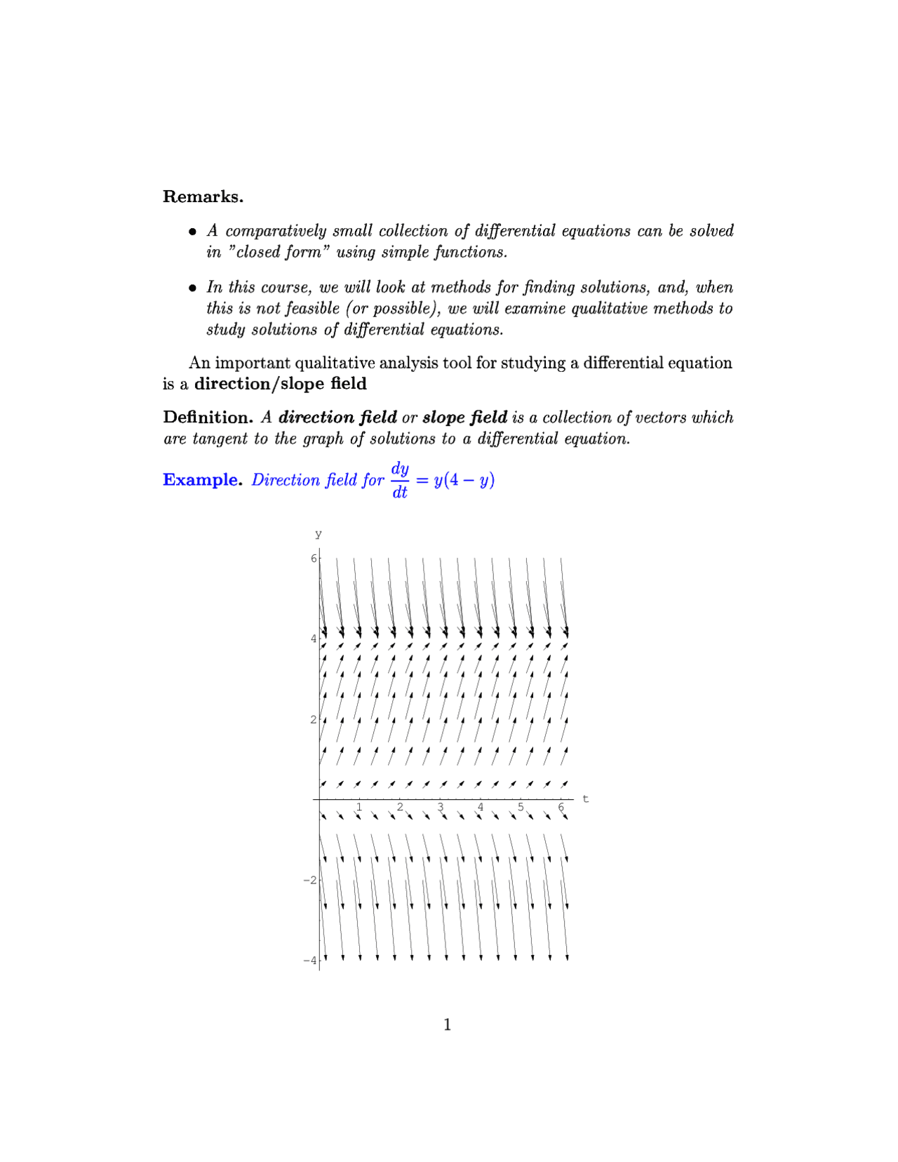 Qualitative Methods Lecture Notes Math 267 Docsity