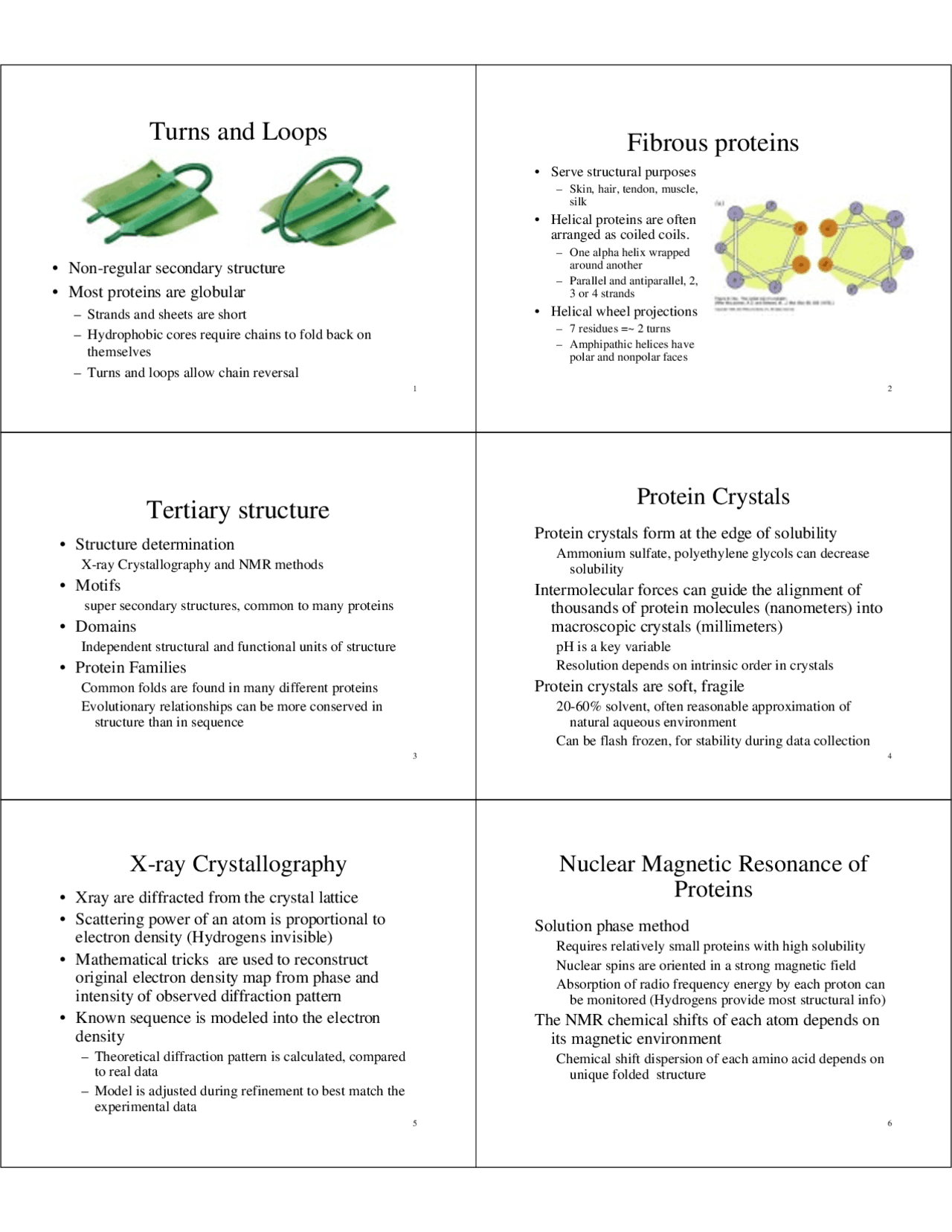 Lecture Slides On Turns And Loops Biochemistry I Chem 471 Docsity