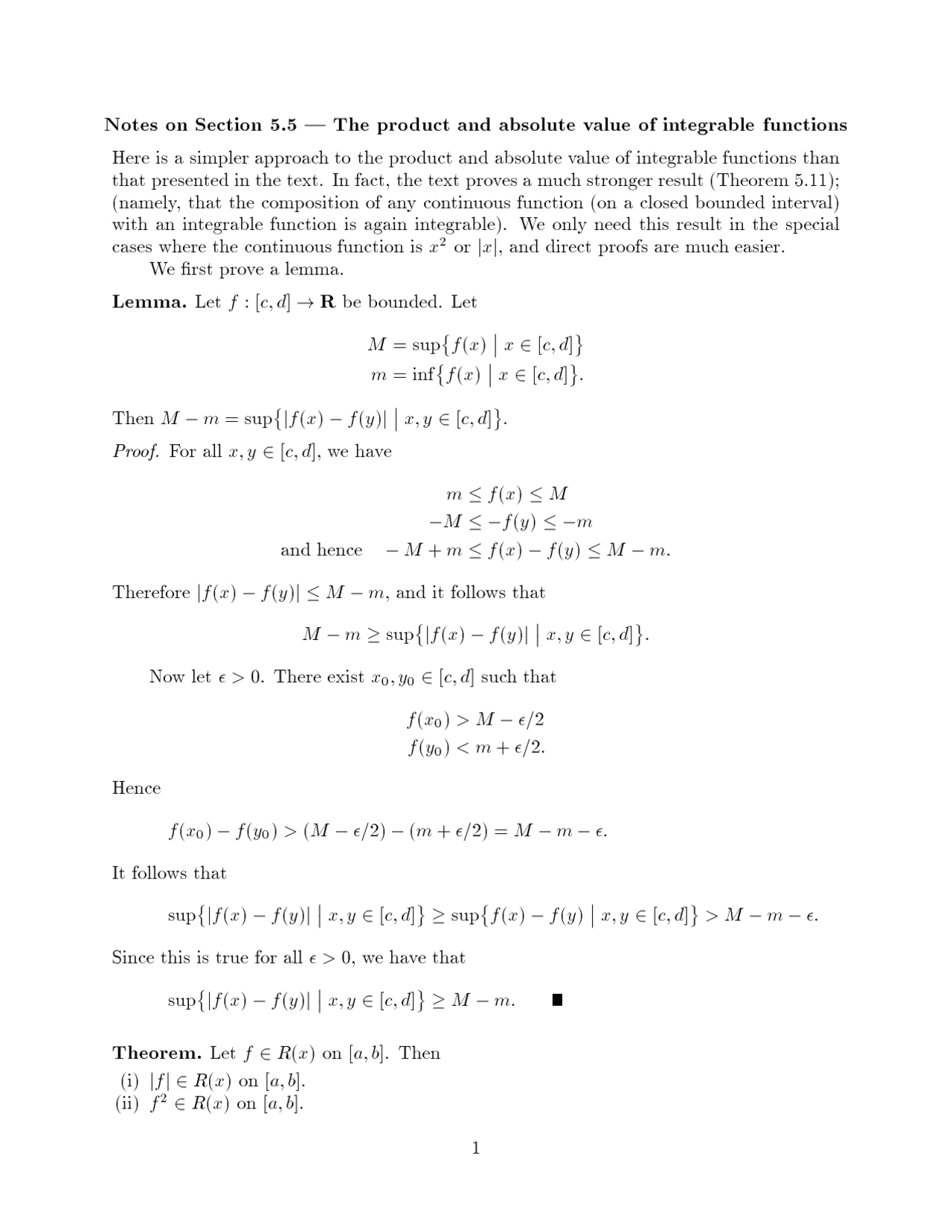 Product and Absolute Value of Integrable Functions with Examples | MAT ...