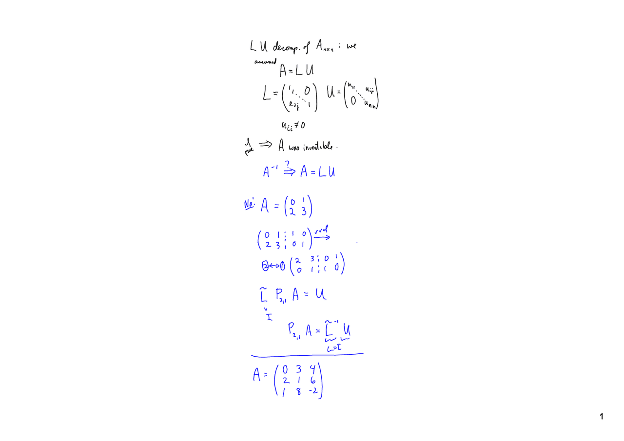 Handwritten Notes From Engineering Numerical Methods Engr 364 Docsity
