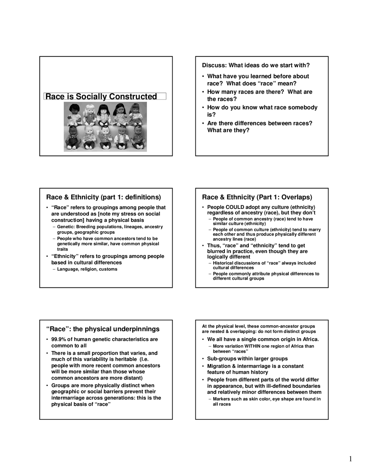 Race Is Socially Constructed - Lecture Slides | SOC 220 | Study notes ...