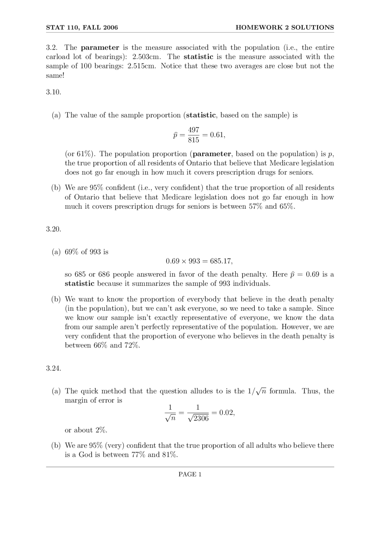Homework 2 Solutions Introduction To Statistical Reasoning Stat 110