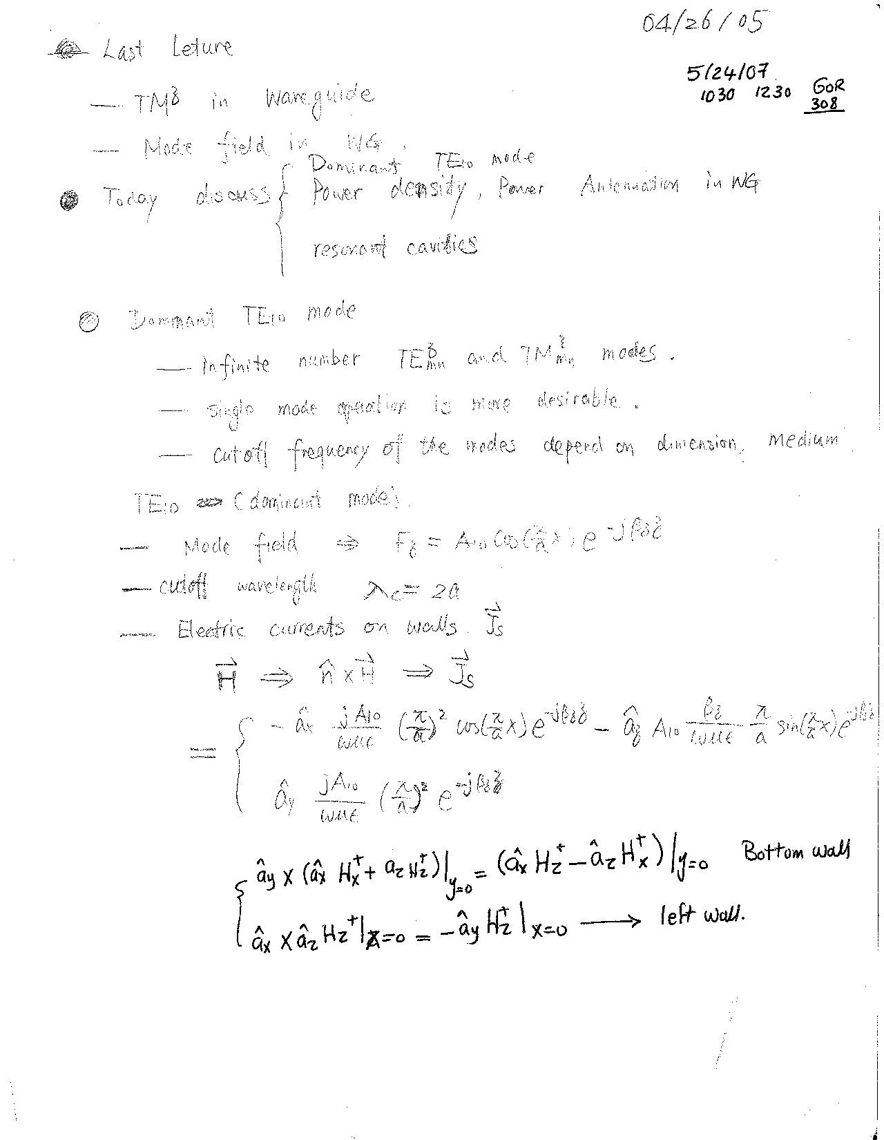 Power Density And Power Animations Handwritten Notes Eleg 648 Docsity