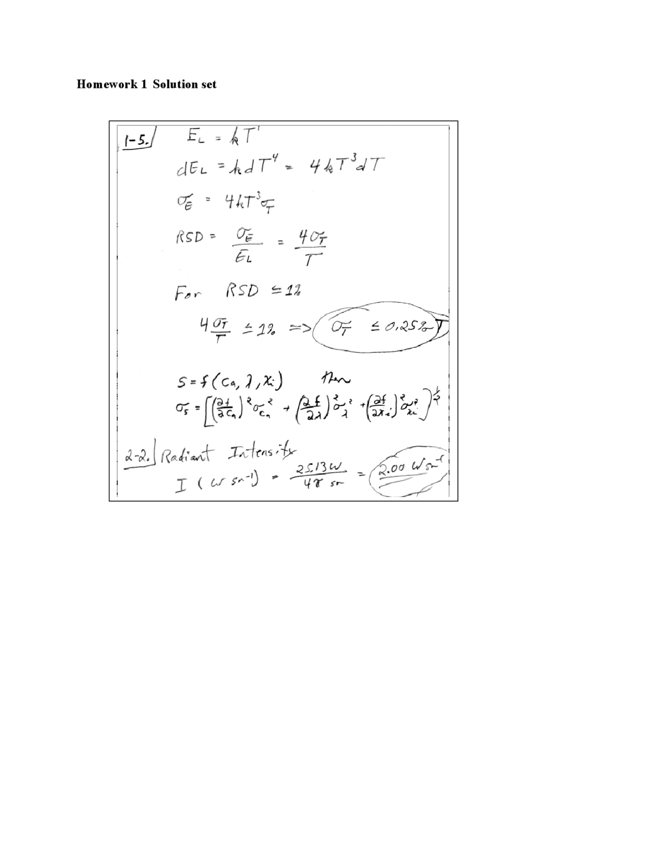 Homework 1 Solution Set Spectrochemical Methods Of Analysis Chem