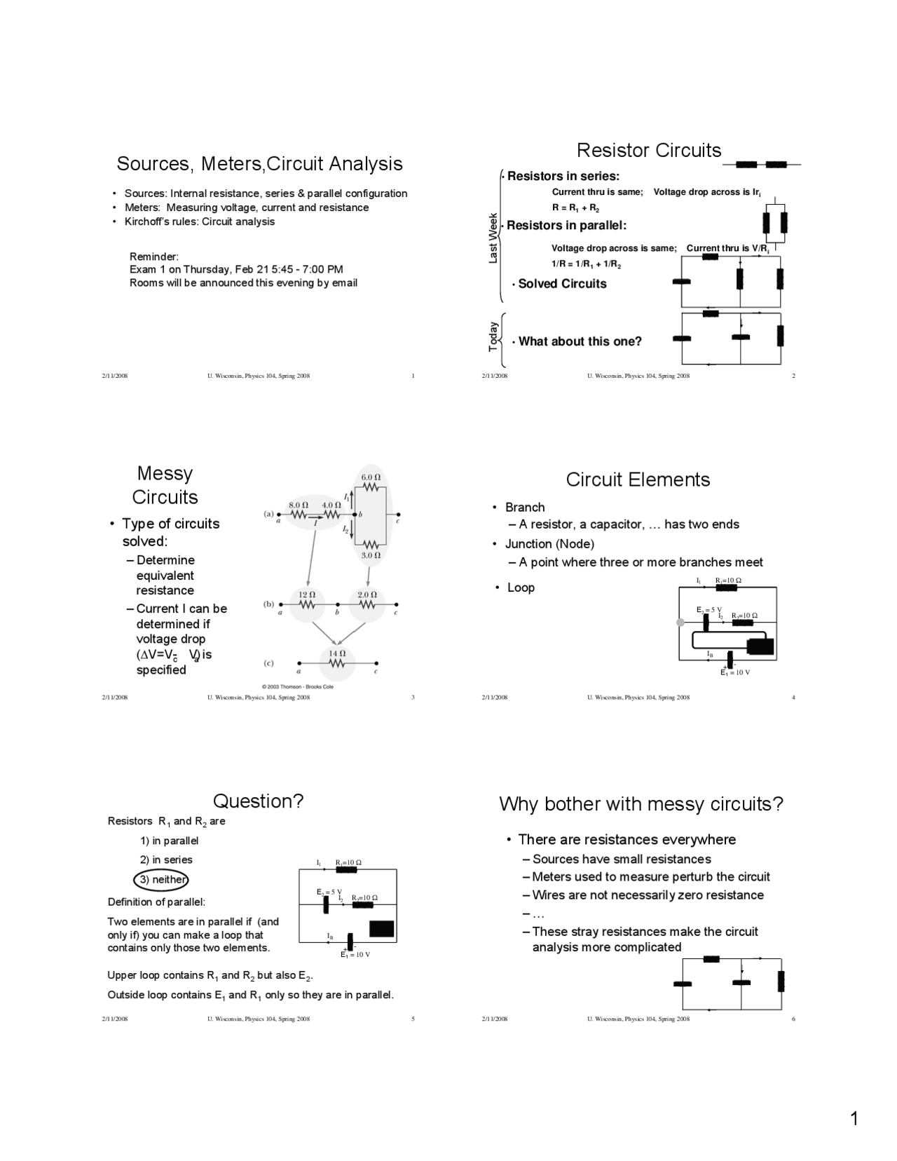 Source, Meters and Circuit Analysis - Lecture Notes | PHYSICS 104 ...
