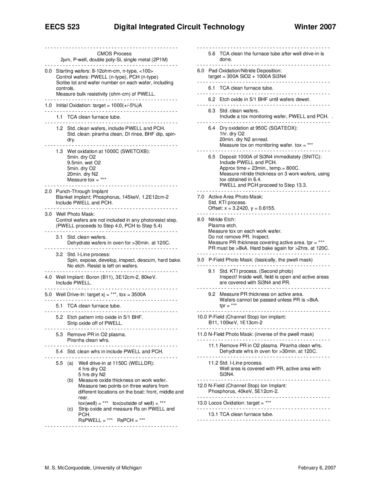 Assignment 2 Digital Integrated Circuit Technology Eecs 523 Docsity