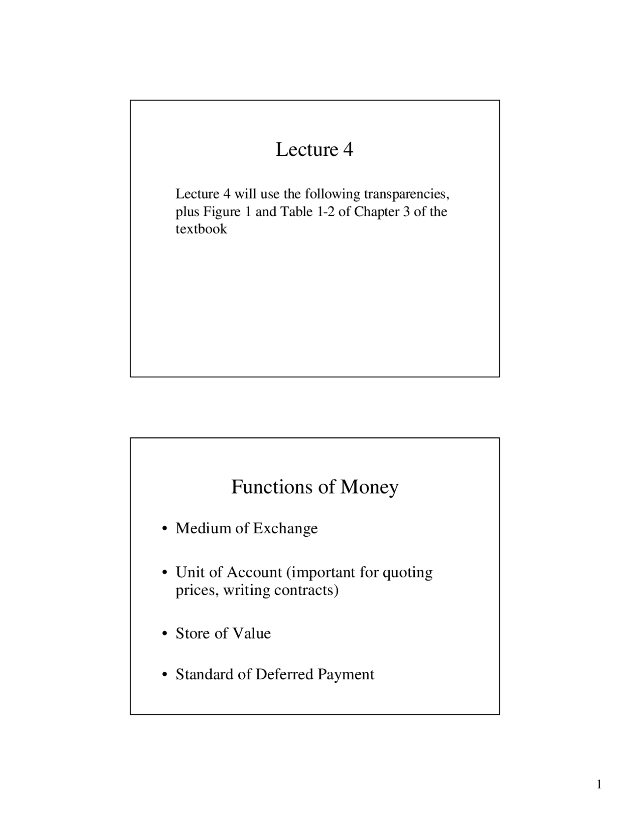 Functions of Money, The Value of Money, Features of Money | ECON 353 ...