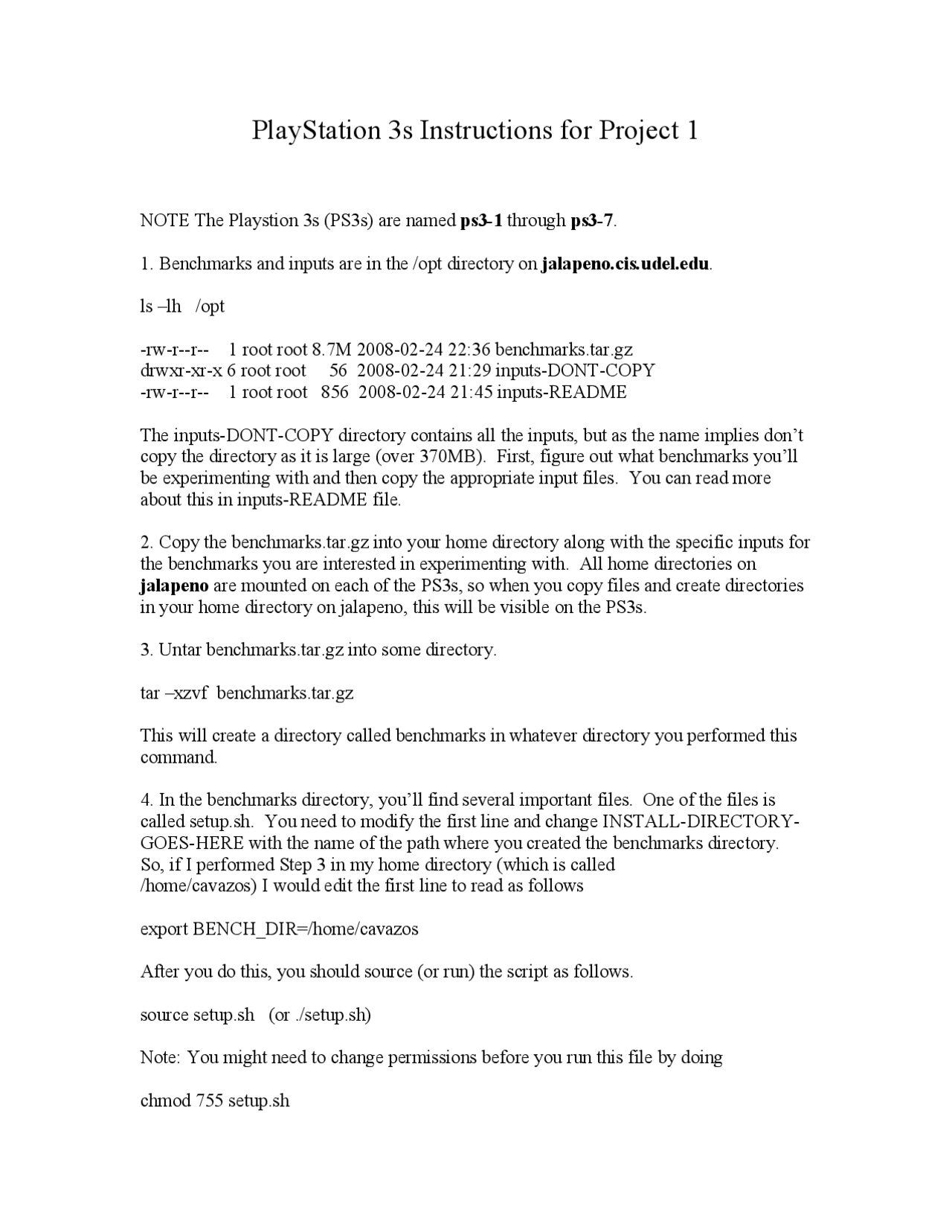 Playstation 3s Instructions For Project I Cisc 879 Docsity 