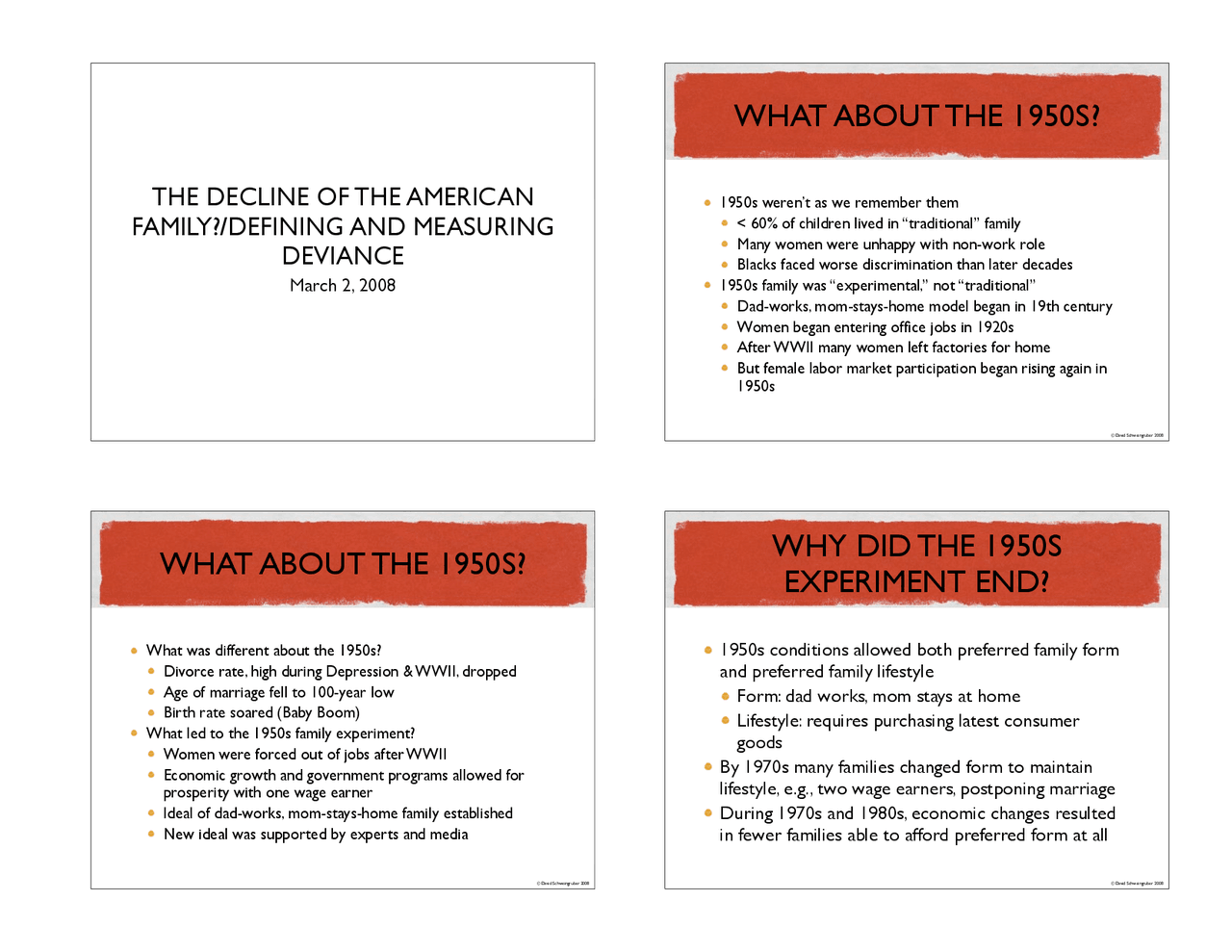 The Declines of The American Family, Defining and Measuring Deviance | SOC 134 - Docsity