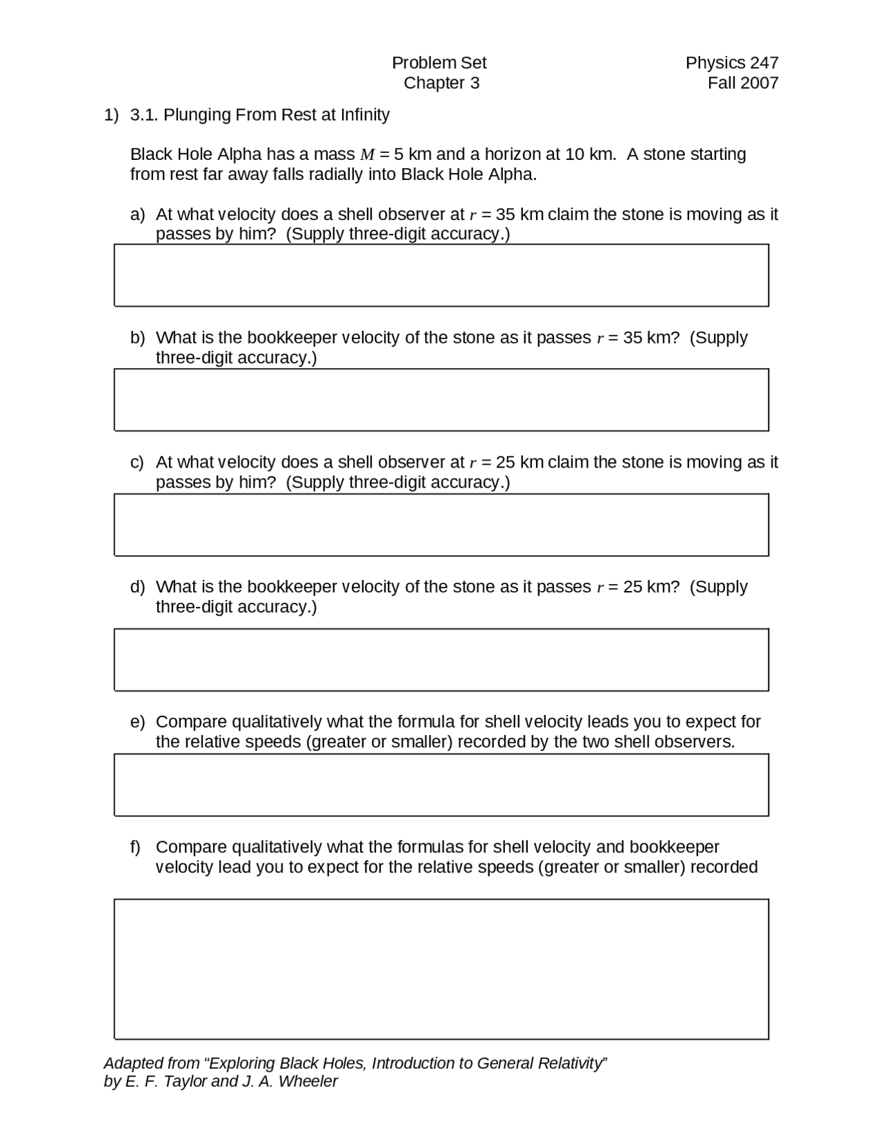 Problems Set 3 For A Modern Introduction To Physics Physics 247 Docsity