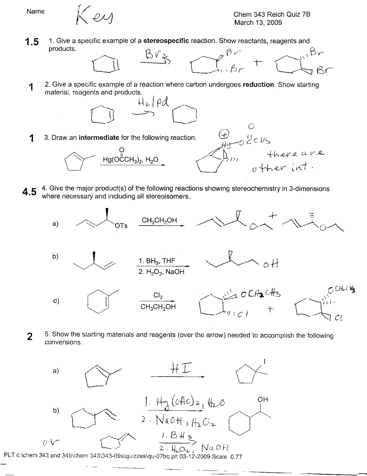 Practice Questions for Test 7 - Introductory Organic Chemistry | CHEM ...