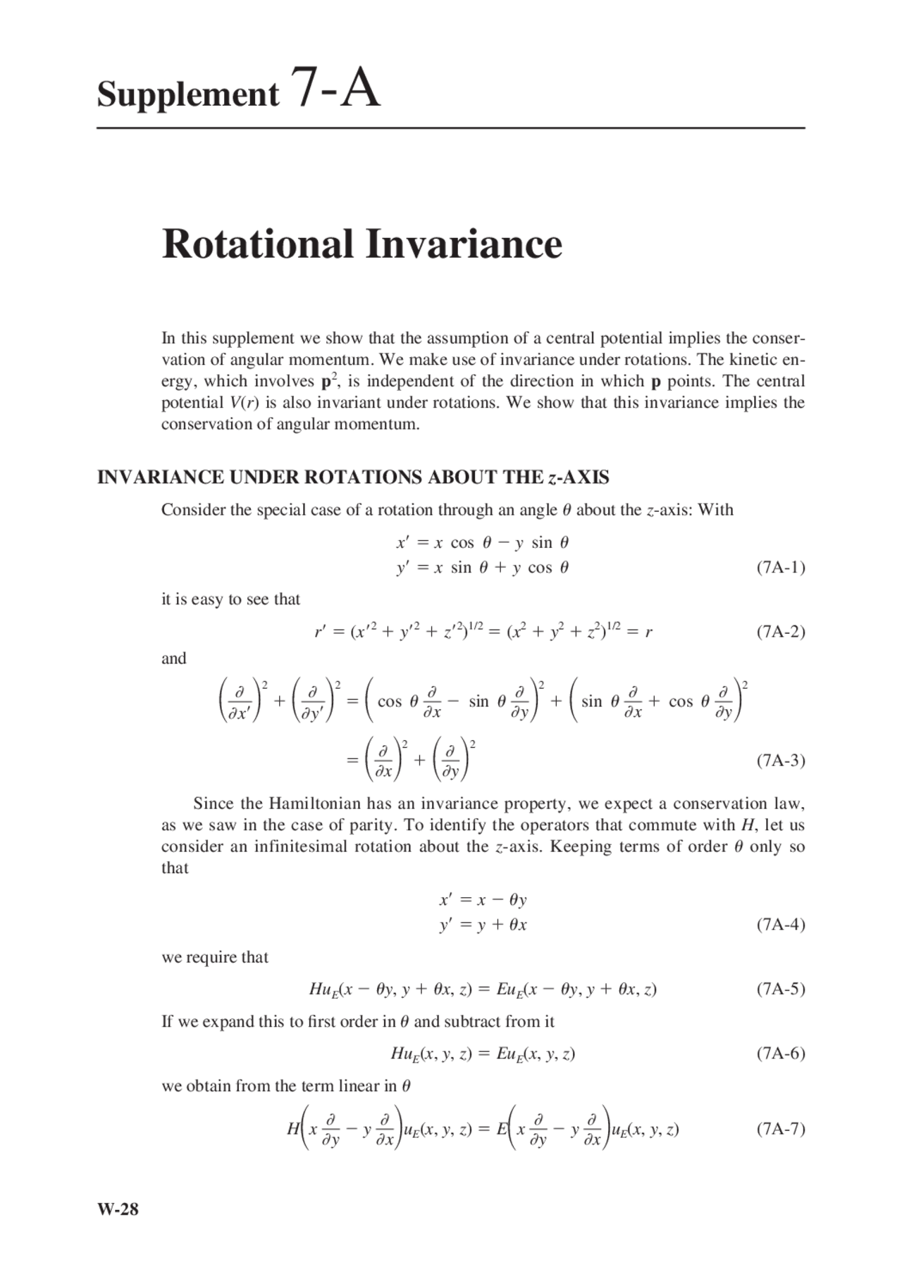 Rotational Invariance Lecture Notes Phy 571 Docsity