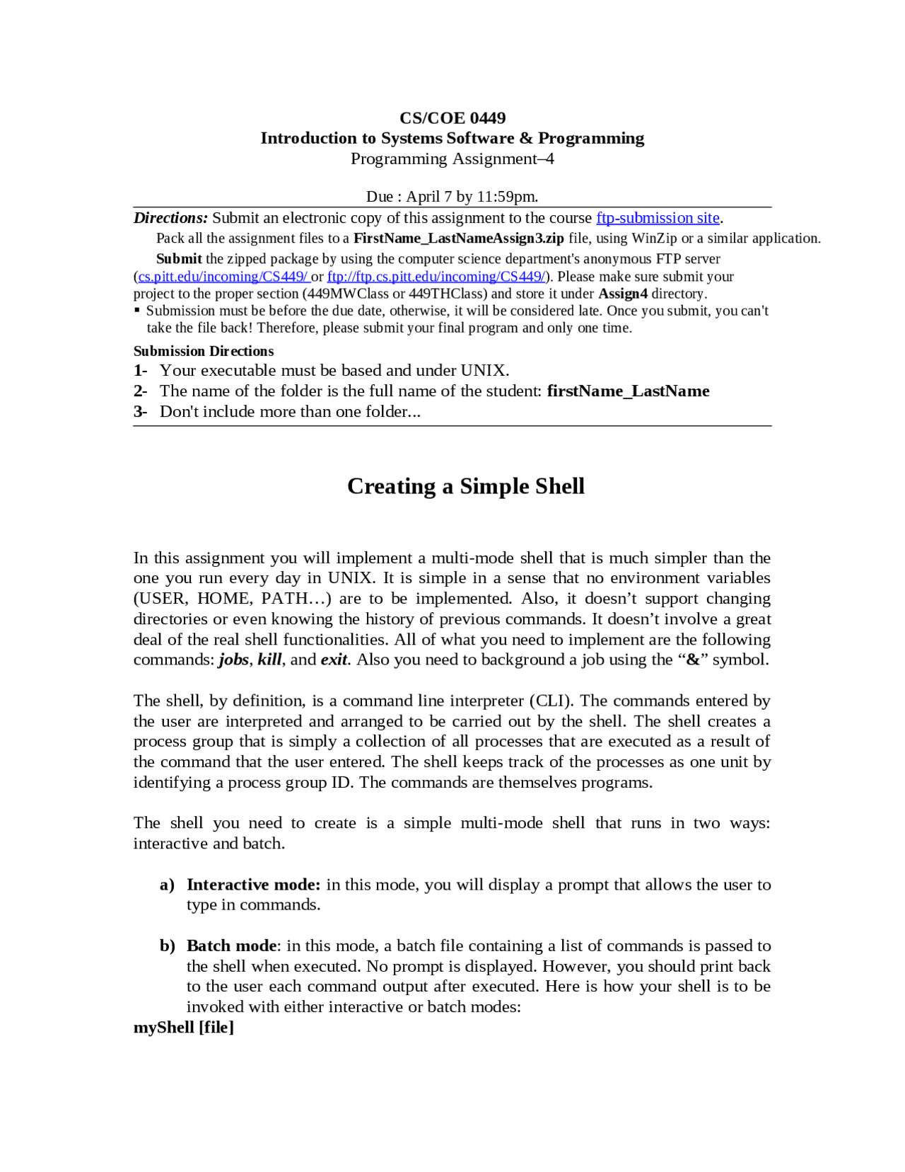 Practice Questions For Assignment 4 Introduction To System Software Coe 0449 Docsity