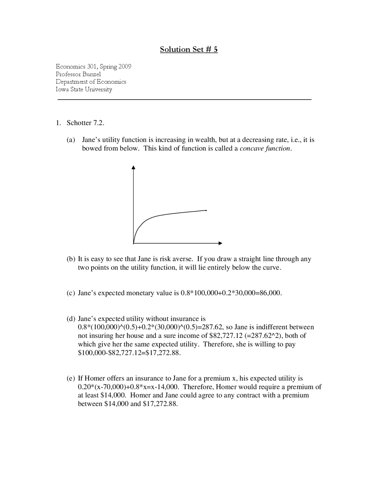 3 Solved Problems On Intermediate Microeconomics Assignment 5 Econ