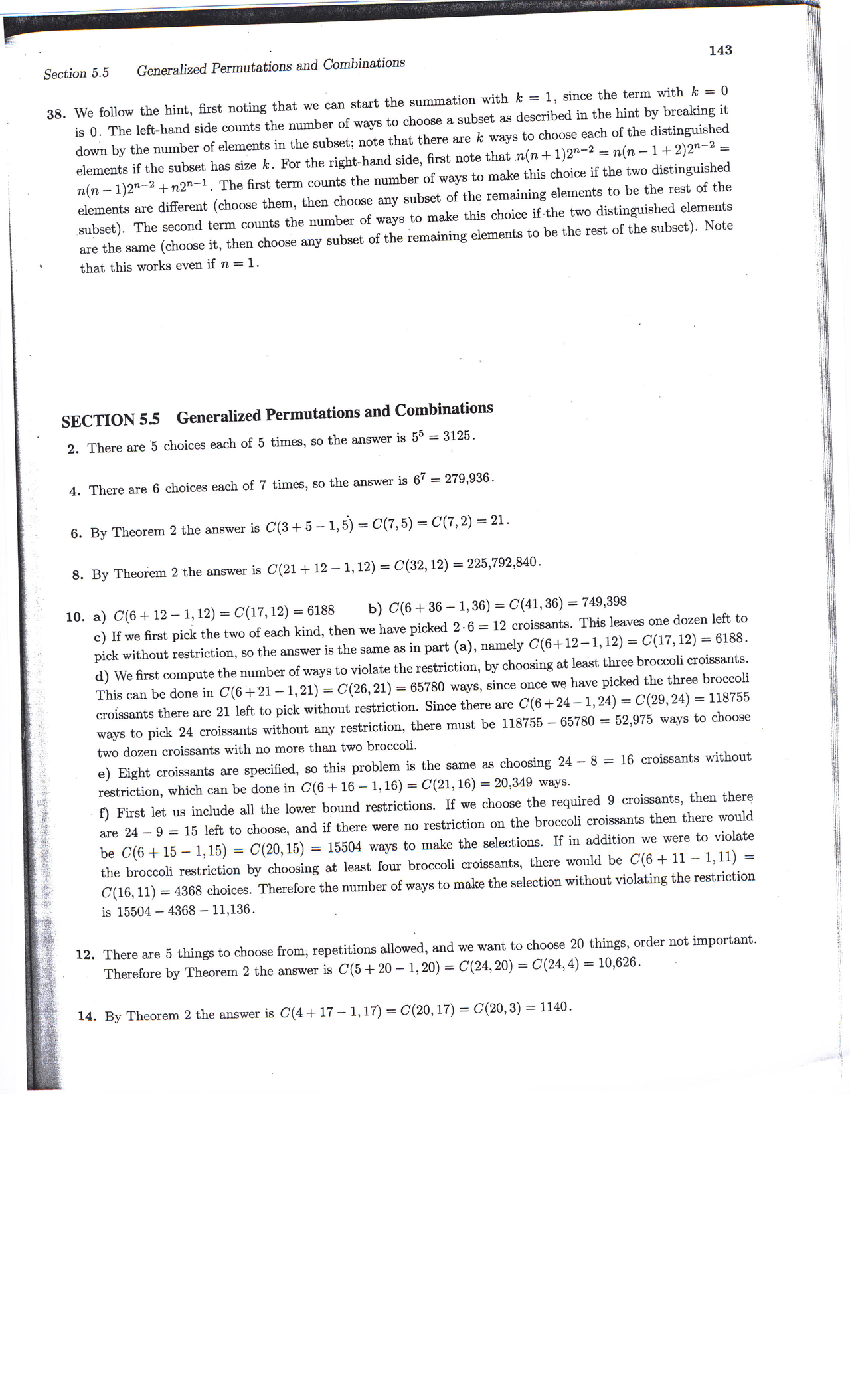 Assignment With Solutions For Generalized Permutations And Combinations Mat 243 Docsity