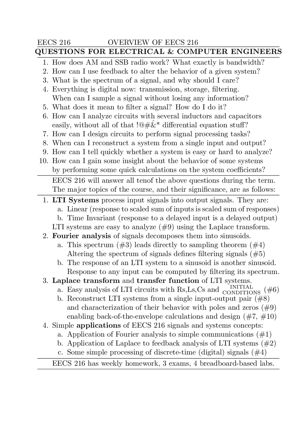 Questions For Electrical And Computer Engineers Weekly Homework 3