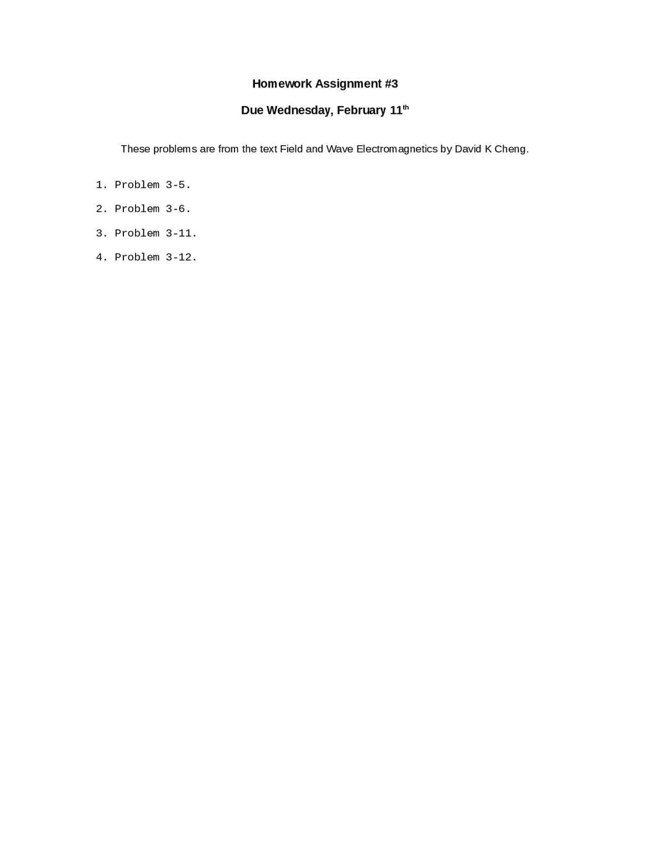 Homework 3 Fundamentals Electromagnetics Eee 241 Docsity