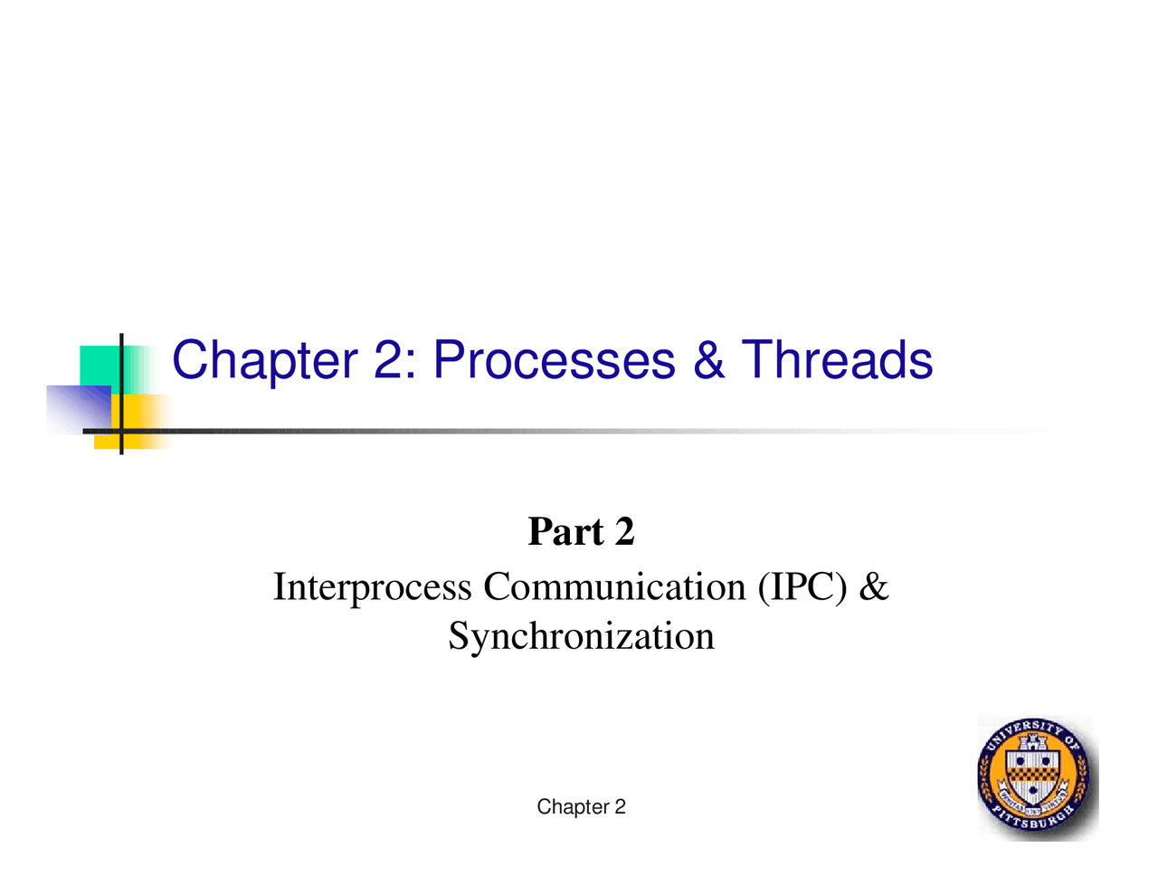 Processes And Threads Lecture Slides Cs 1550 Docsity