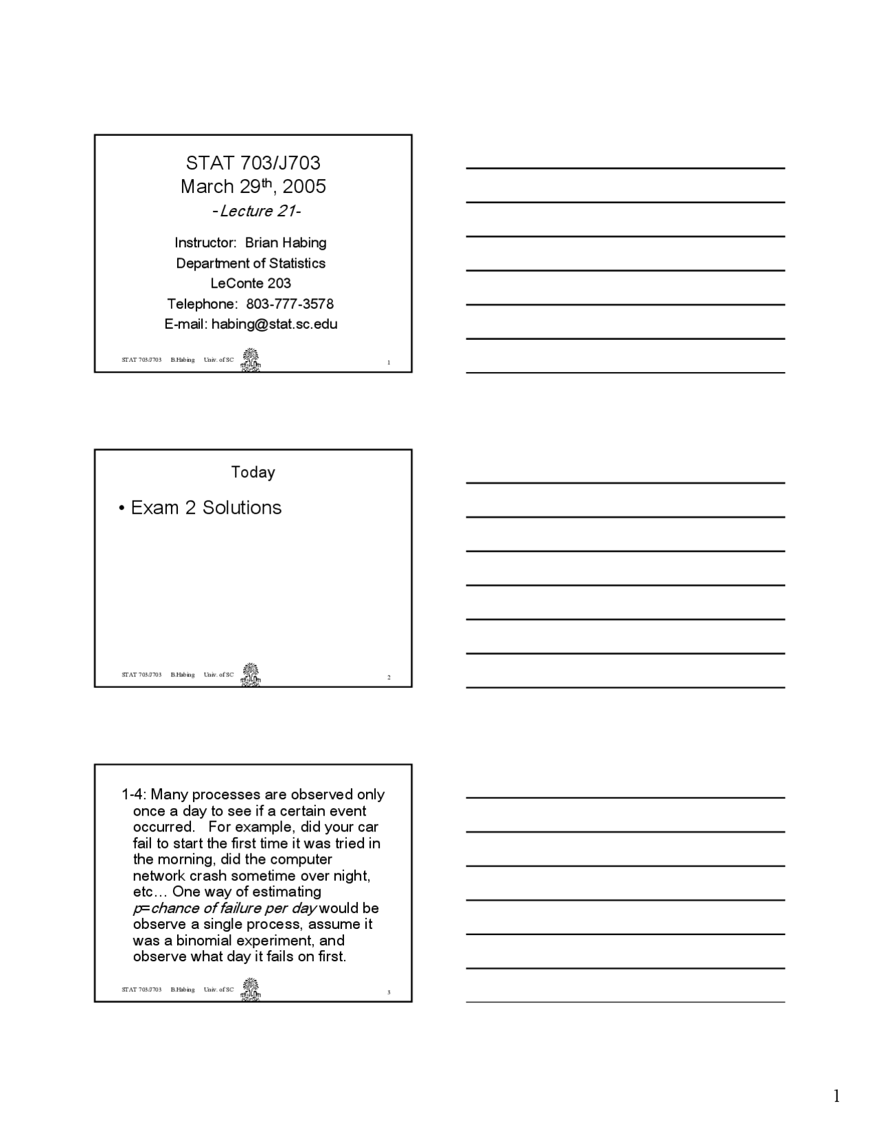 Old Exam 2 With Solutions Introduction To Statistical Theory Ii Stat 703 Docsity