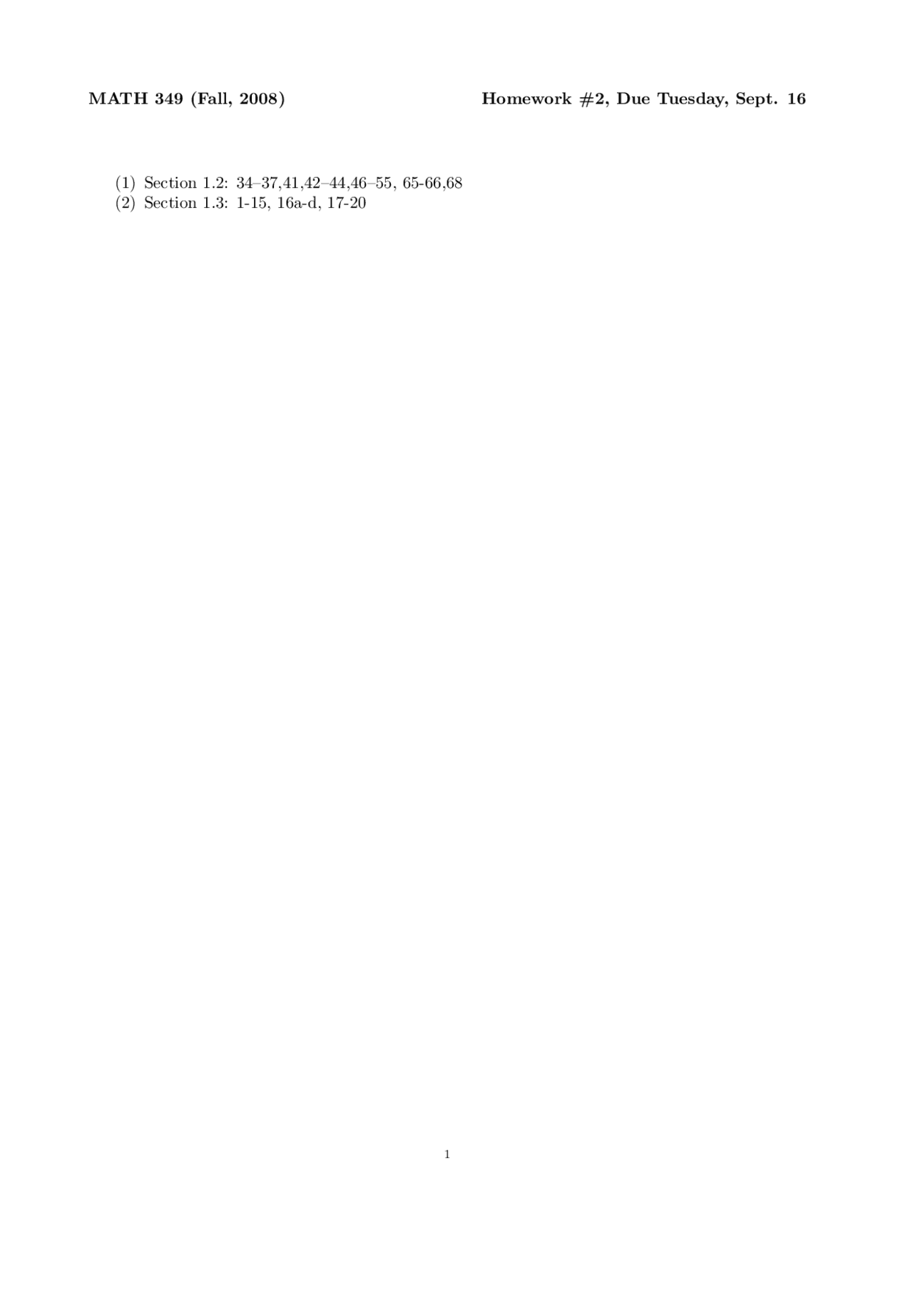 Questions On Elementary Linear Algebra Assignment Ii Math 349 Docsity