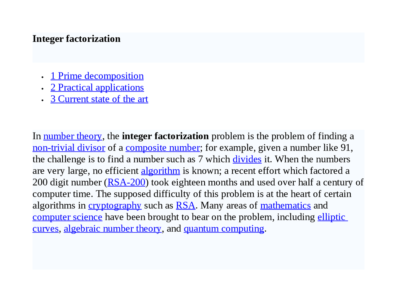 Notes On Integer Factorization Switched Capacitor Analog To Digitals