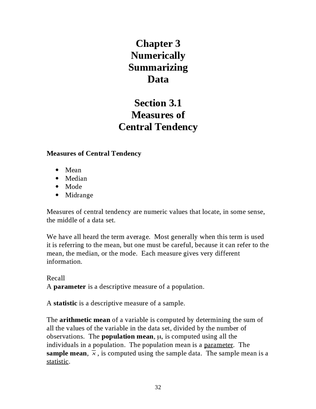 Numerically Summarizing Data - Lecture Notes | STAT 104 - Docsity