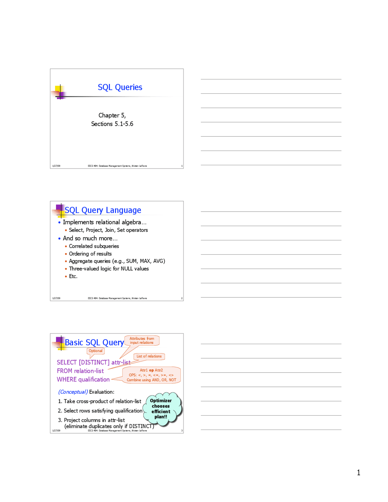 Database Management Systems Sql Queries Eecs 484 Docsity