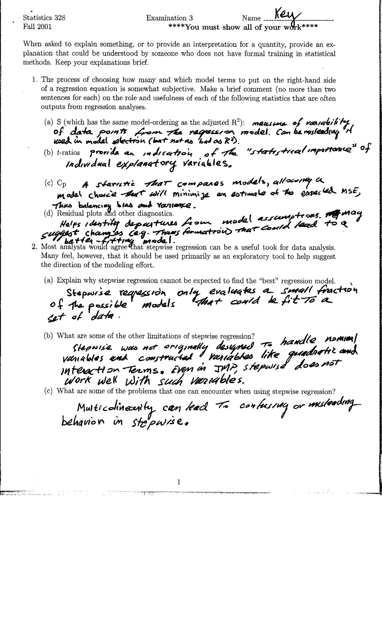 Exam 3 With Solution For Applied Business Statistics Stat 528 Docsity
