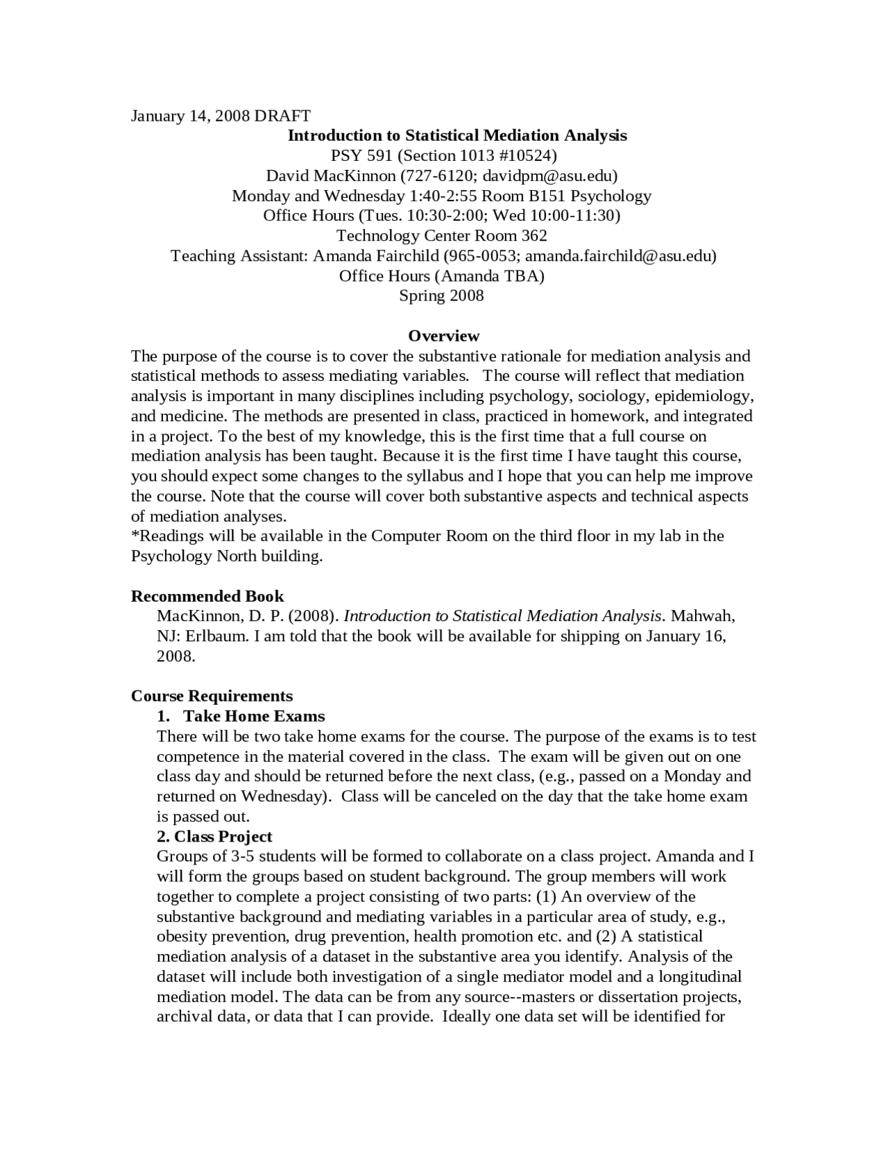 An Introduction To Statistical Mediation Analysis Assignment 4 PSY An Introduction To Statistical Mediation Analysis Assignment 4 PSY
