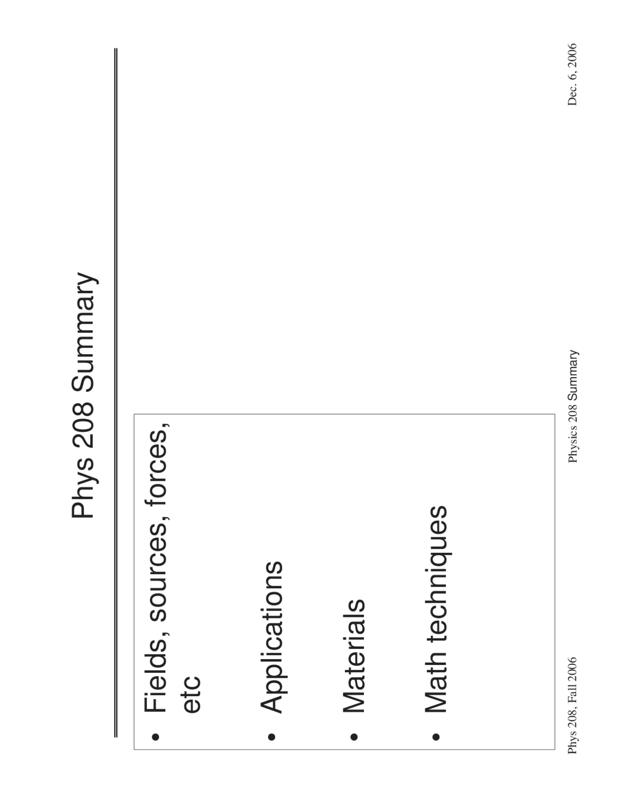 Fields Sources And Forces Lecture Slides Phys 208 Docsity