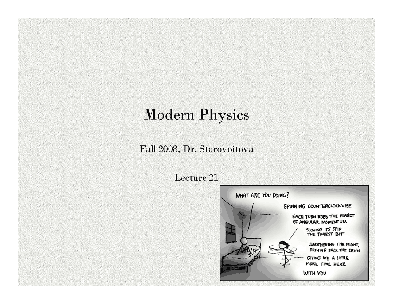 Modern Physics Spin Angular Momentum Lecture Slides Phys 301 Docsity