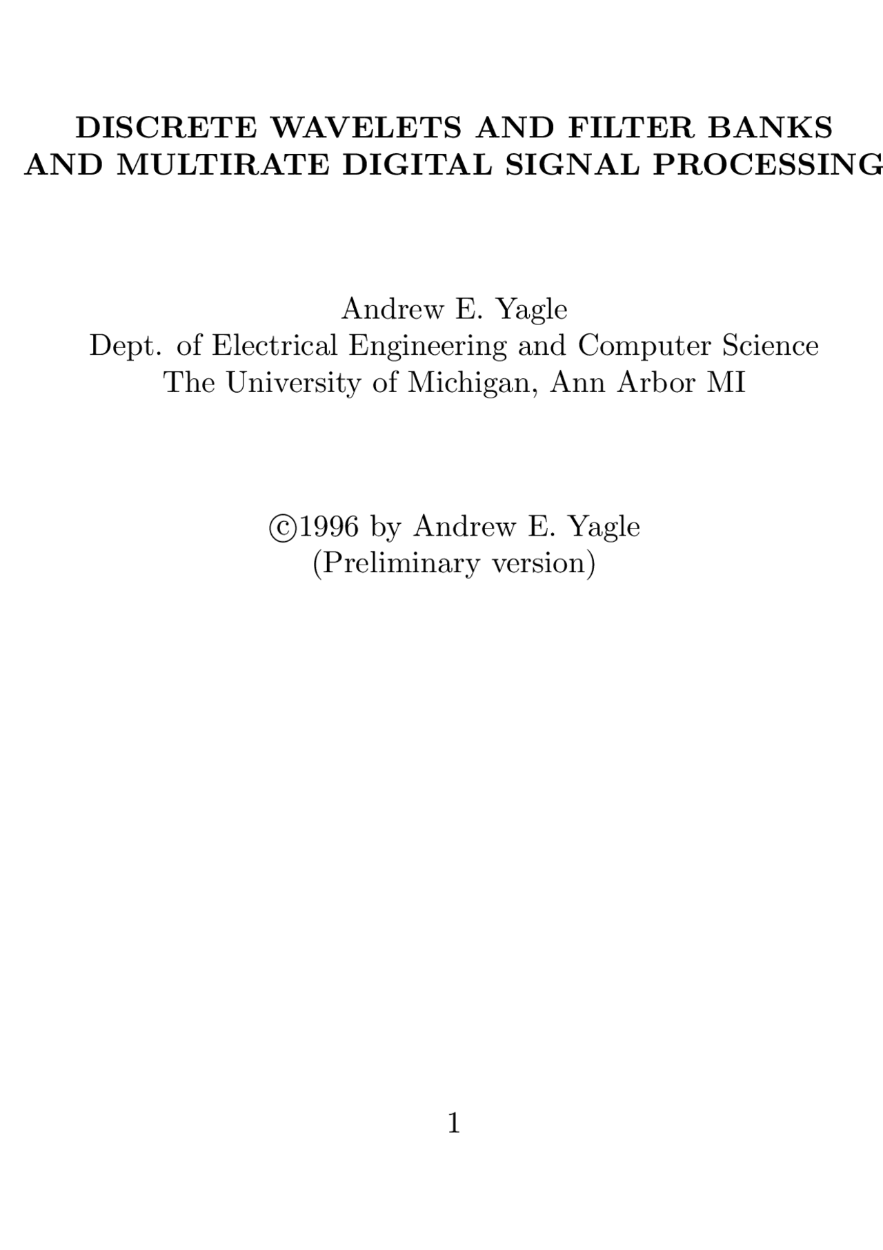 Course Outline Mathematical Methods Signal Processing Eecs 551
