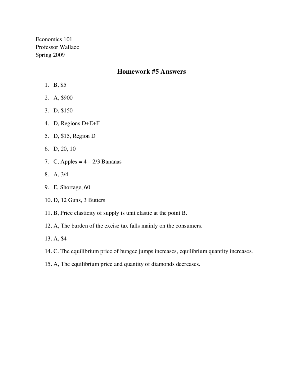 Homework 5 Answers Principles Of Macroeconomics Econ 101 Docsity