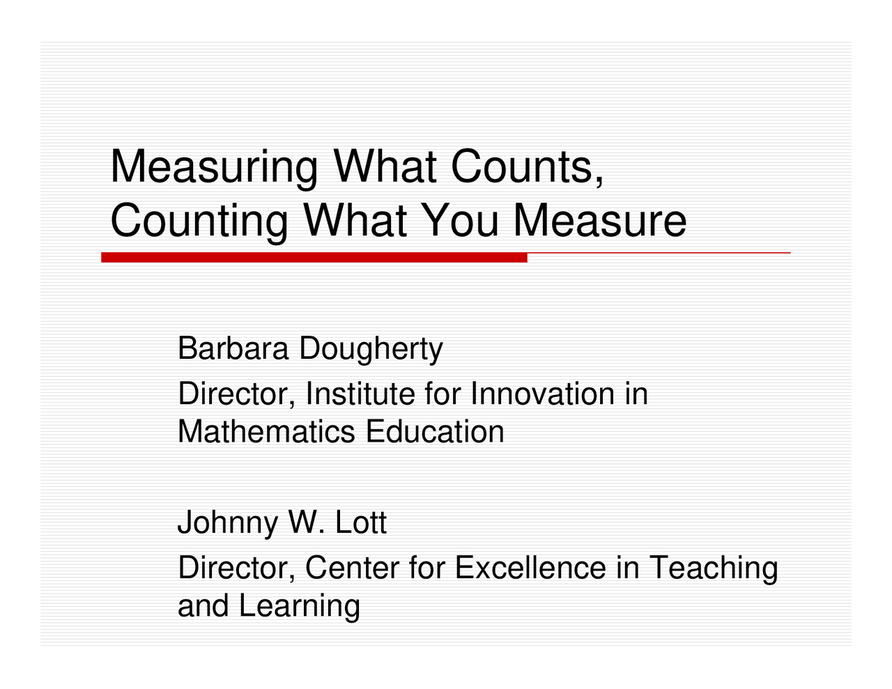 Measuring What Counts, Counting What You Measure | Math 390 - Docsity