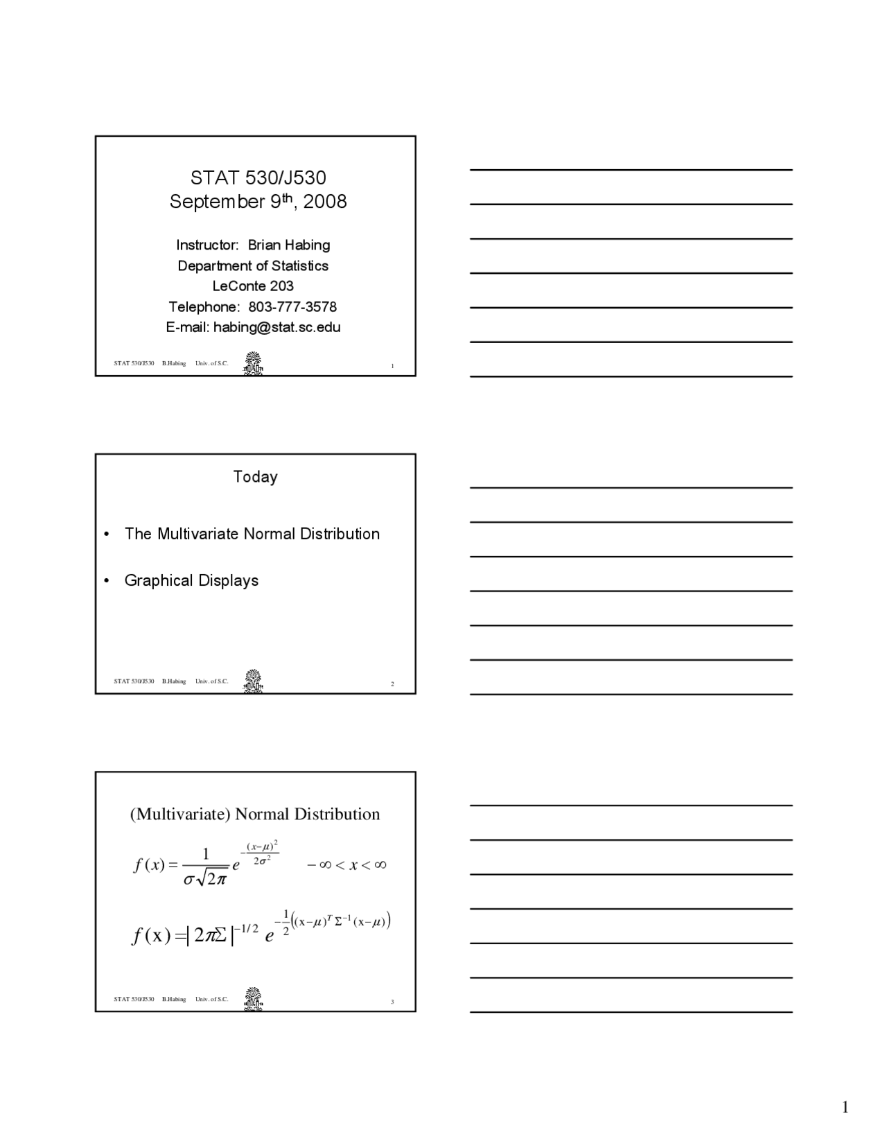 Lecture Slides On Multivariate Normal Distribution Stat 530 Docsity
