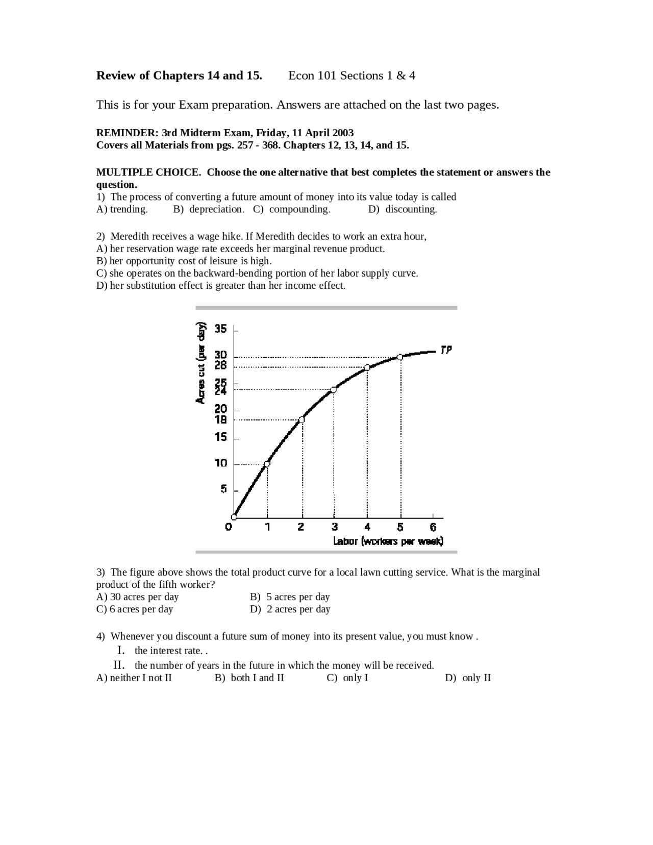 Solutions For Midterm Exam 3 Principles Of Microeconomics Econ 101