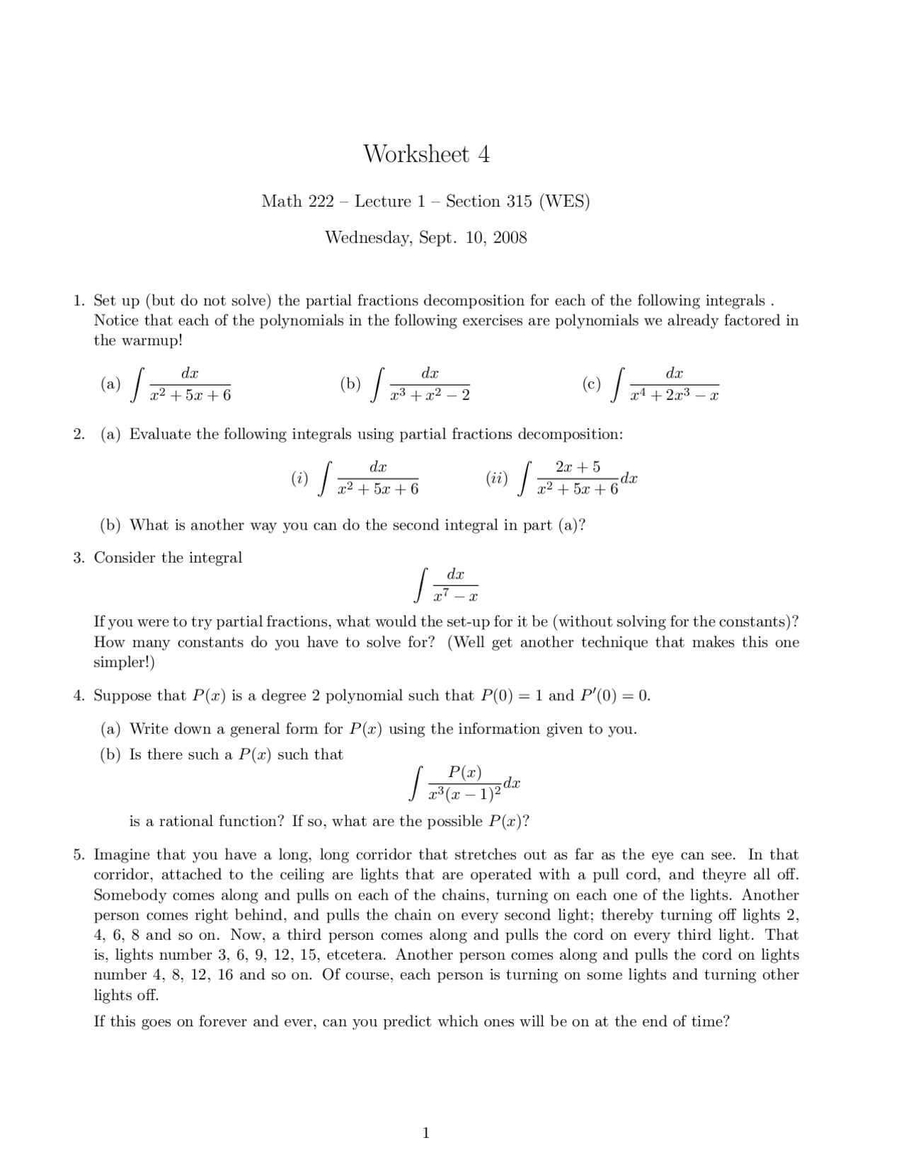 Questions on Calculus for Business and the Life Sciences - Worksheet 4 ...
