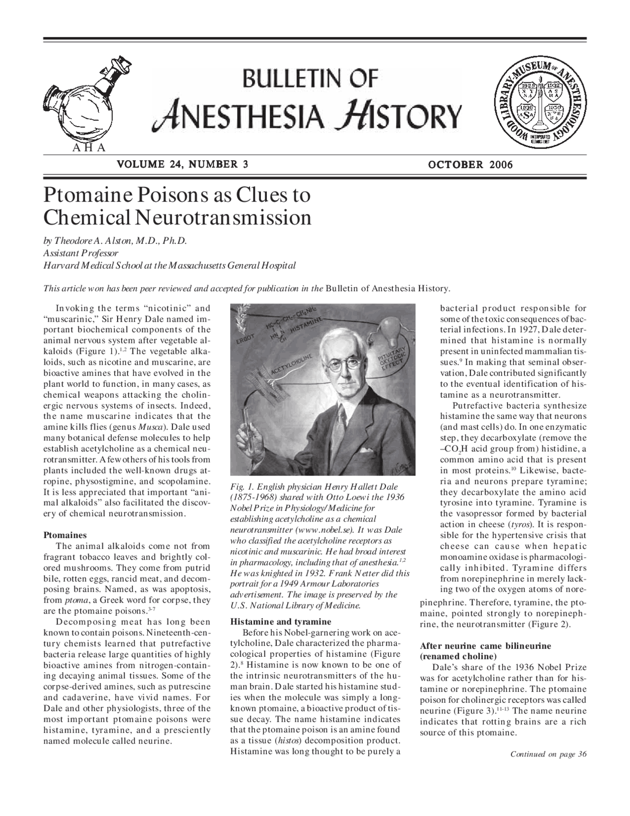 Ptomaine Poisons as Clues to Chemical Neurotransmission - Thesis ...