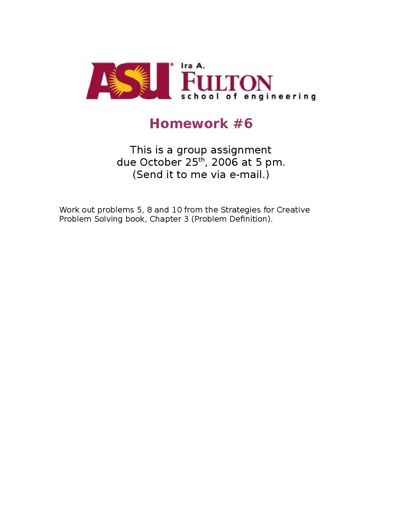 Intro To Engineering Design Assignment 6 Eee 101 Docsity