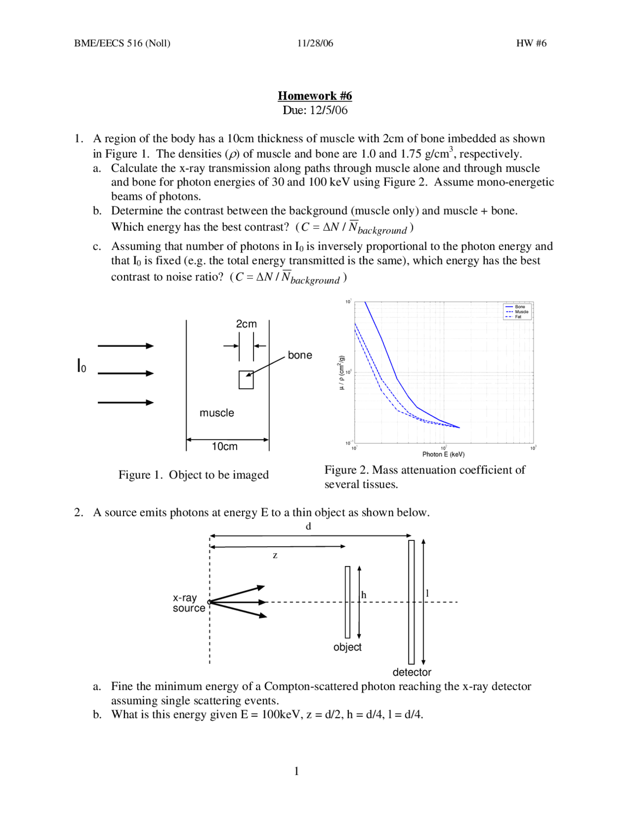 Homework 6 Questions Medical Imaging Systems Eecs 516 Docsity