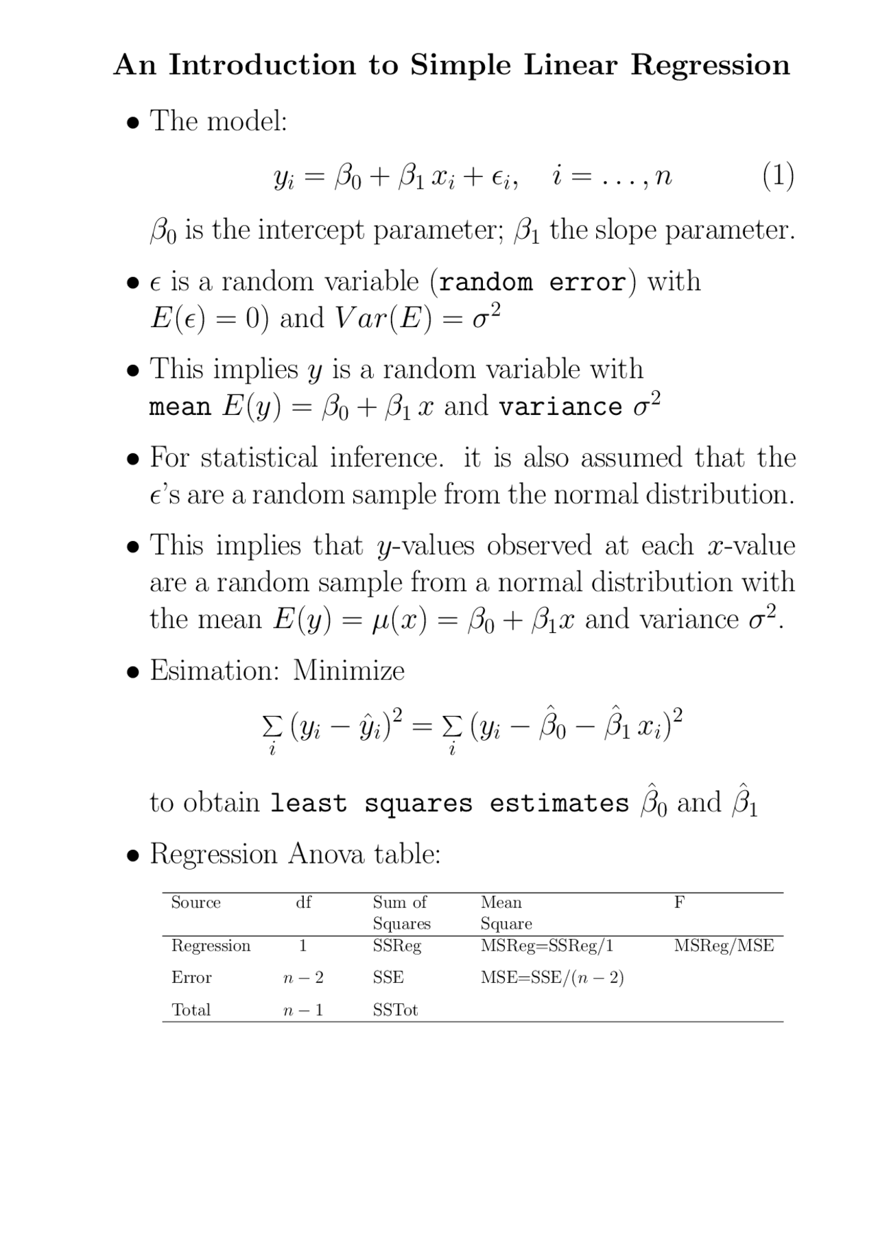 An Introduction To Simple Linear Regression Computer Processing Data